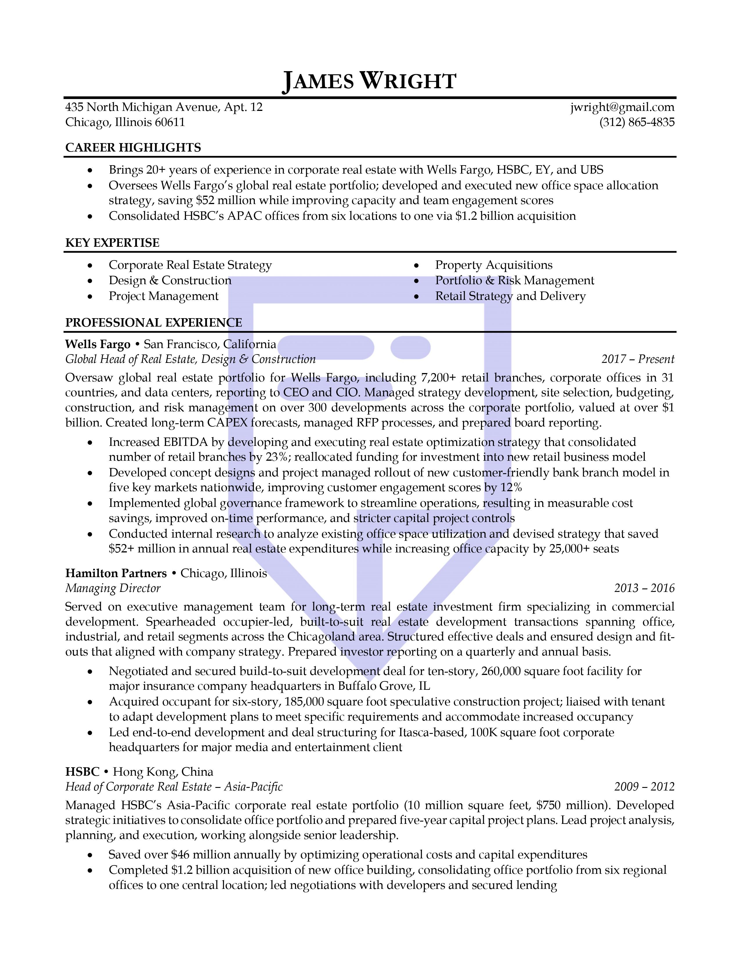 Executive Classic Resume Template